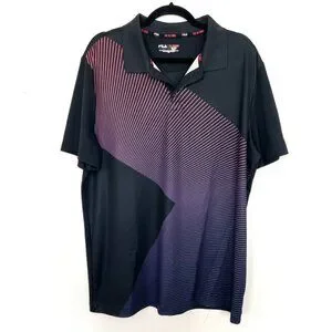 Fila | Shirts | Fila Sport Golf Active Polo Shirt Black Purple Print ...